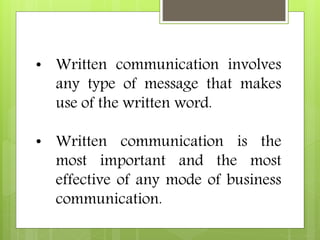 Written communication | PPTX