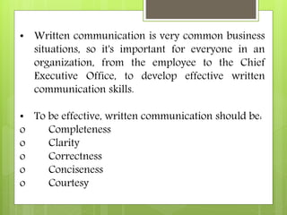 Written communication | PPTX