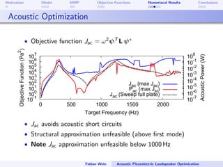 Topology Optimization of a Piezoelectric Loudspeaker Coupled with the Acoustic Domain | PDF