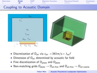 Topology Optimization of a Piezoelectric Loudspeaker Coupled with the Acoustic Domain | PDF