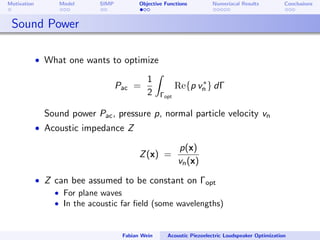 Topology Optimization of a Piezoelectric Loudspeaker Coupled with the ...