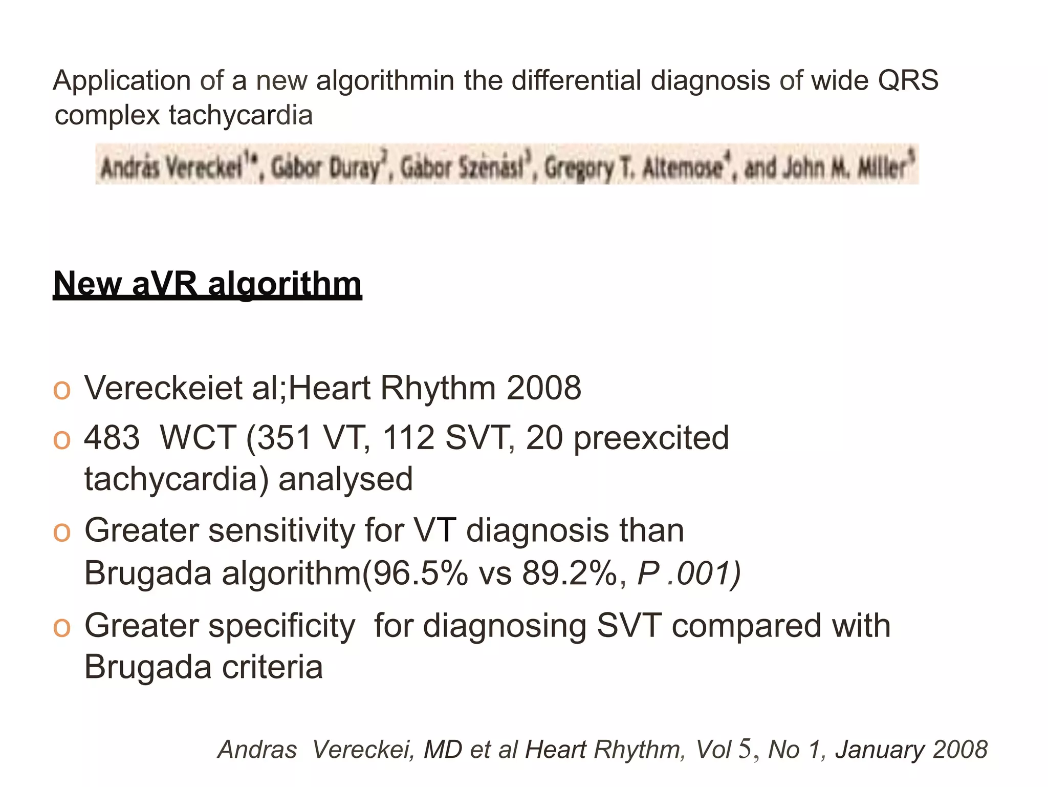 Wide QRS Complex Tachycardia (VT vs SVT) | PPTX