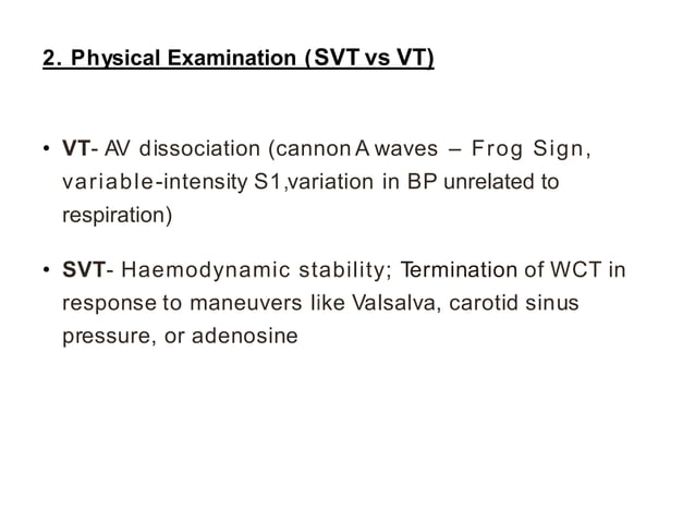 Wide QRS Complex Tachycardia (VT vs SVT) | PPTX | Heart and ...