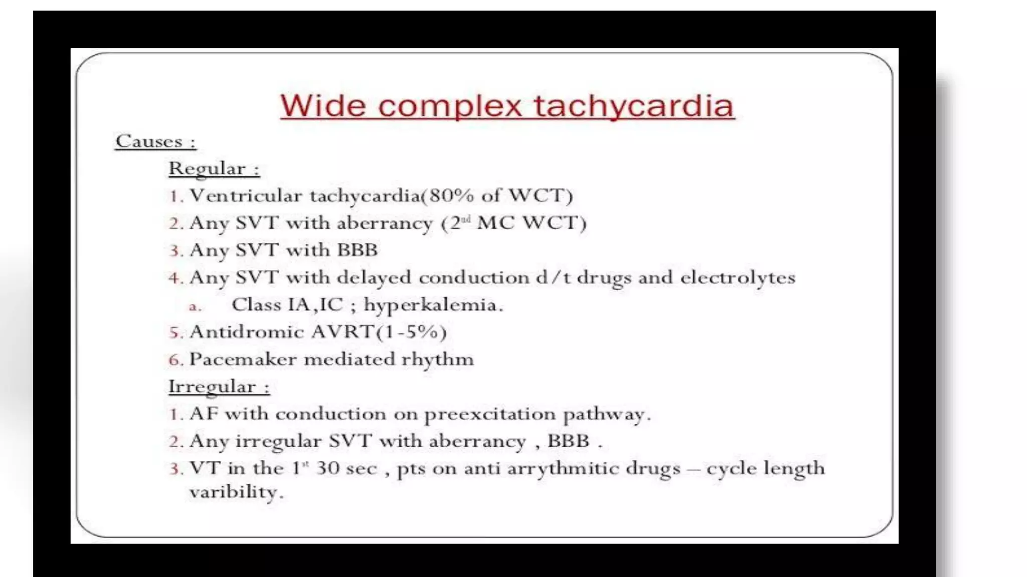 Wide complex tachycardia | PDF