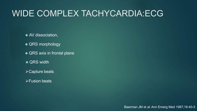Wide complex tachycardia | PDF