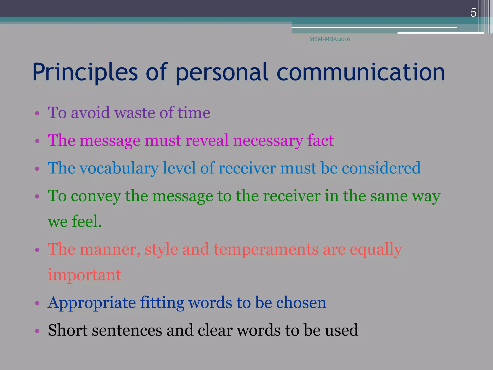 Written Communication unit 1 Personal Communication | PPT