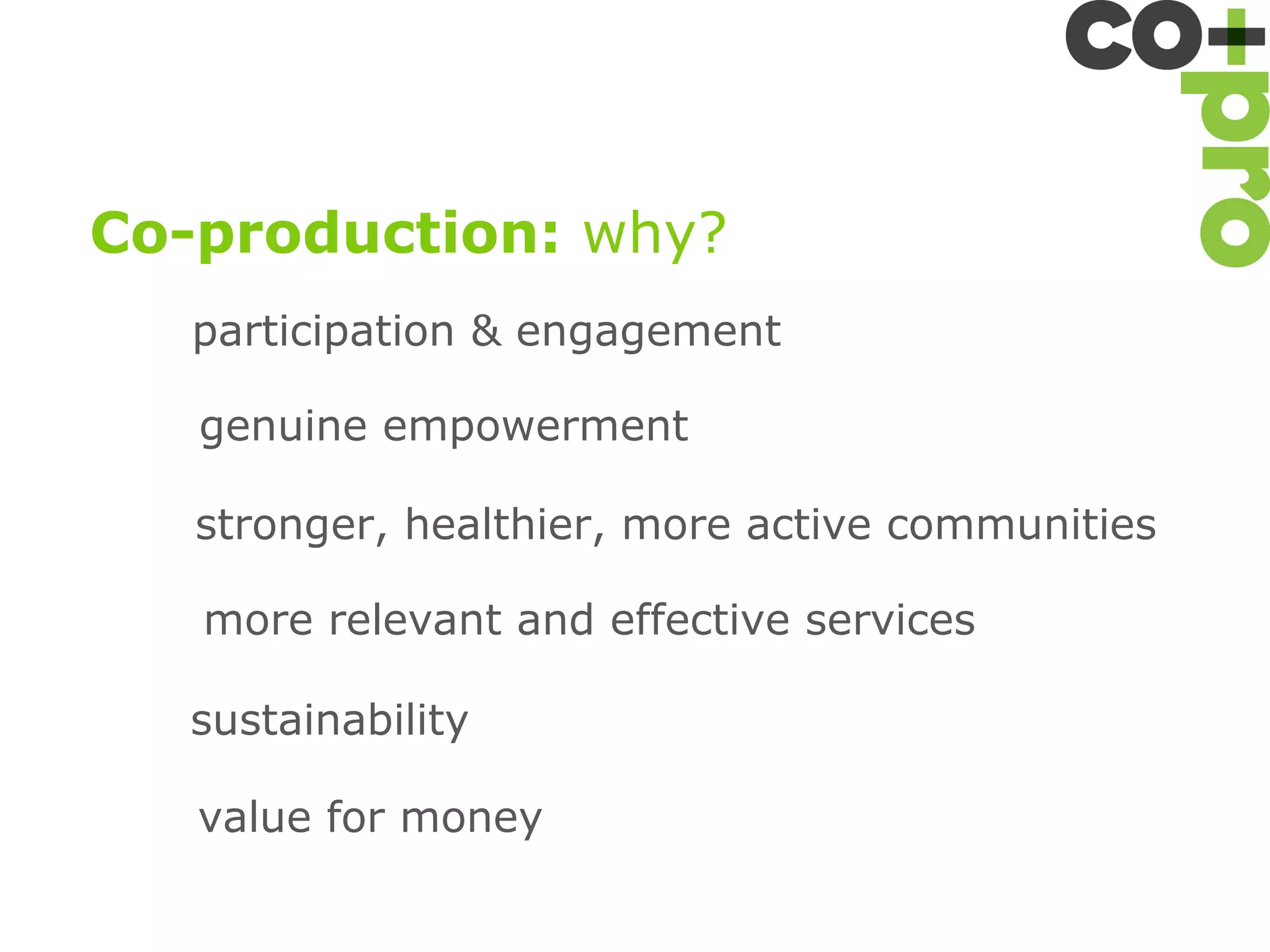 Co-production: What, why and how | PPT