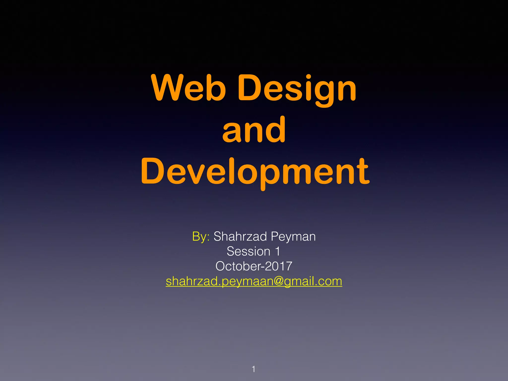 Web Design & Development - Session 1 | PDF