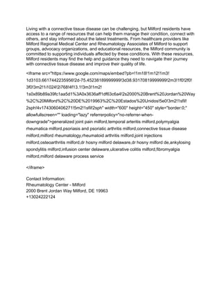 Connective Tissue Disease Awareness: Resources Available in Milford | DOCX