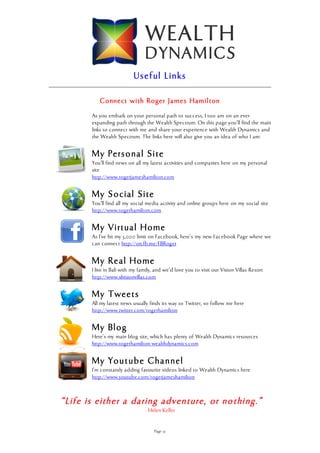 Sample Wealth Dynamics Report - What Entrepreneur Profile are You? | PDF