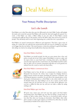 Sample Wealth Dynamics Report - What Entrepreneur Profile are You? | PDF