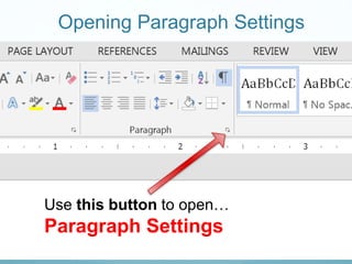 CSC102 Word Paragraph Formatting | PPT