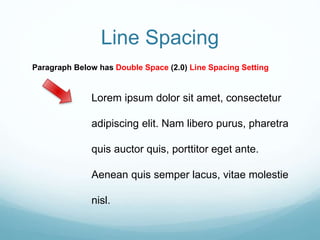 CSC102 Word Paragraph Formatting | PPT