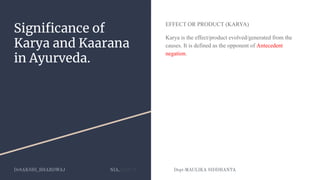 KARYA KARANA VADA AS PER NCISM SYLLABUS | PPT