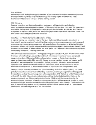 Warehouse and Distribution Center of Excellence Strategic Plan | PDF