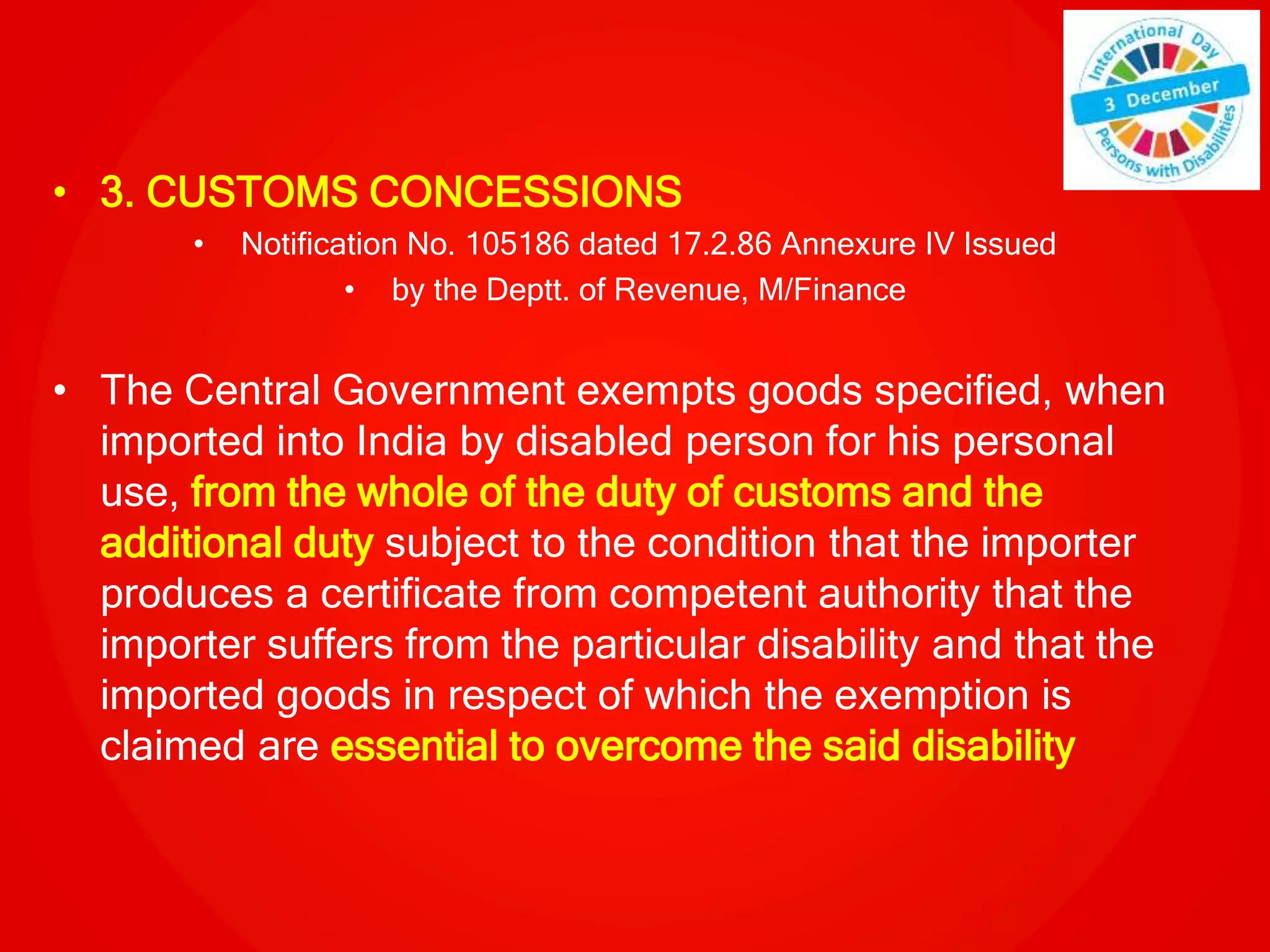 Concessions given by Government of India to Persons with disabilities ...