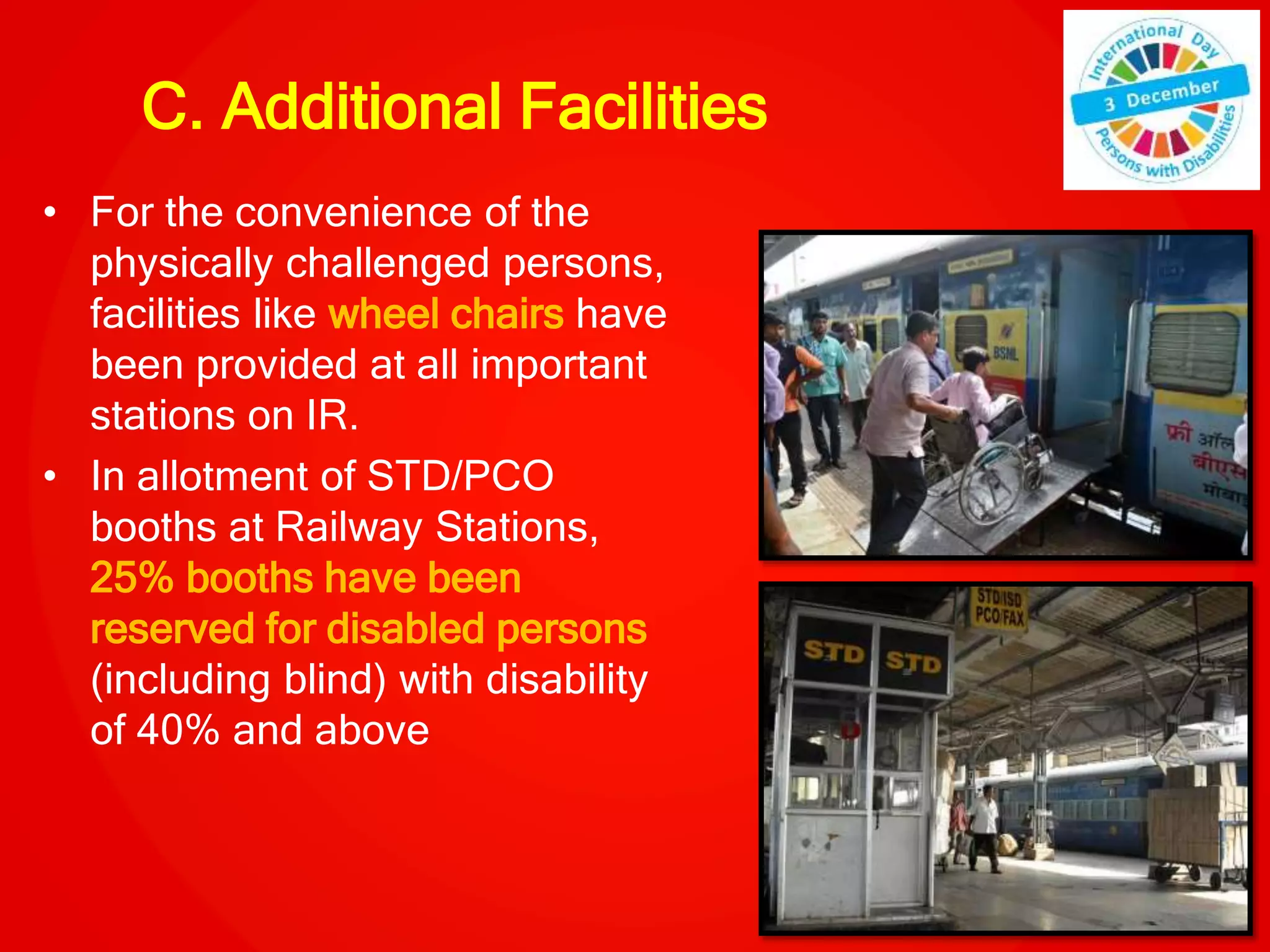 Concessions given by Government of India to Persons with disabilities ...