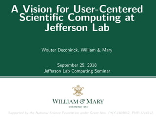 A Vision for User-Centered Scientific Computing at Jefferson Lab | PPT