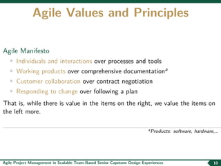 Agile Project Management in Scalable Team-Based Senior Capstone Design ...