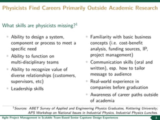 Agile Project Management in Scalable Team-Based Senior Capstone Design Experiences | PPT