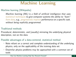 How Can Machine Learning Help Your Research Forward? | PPT