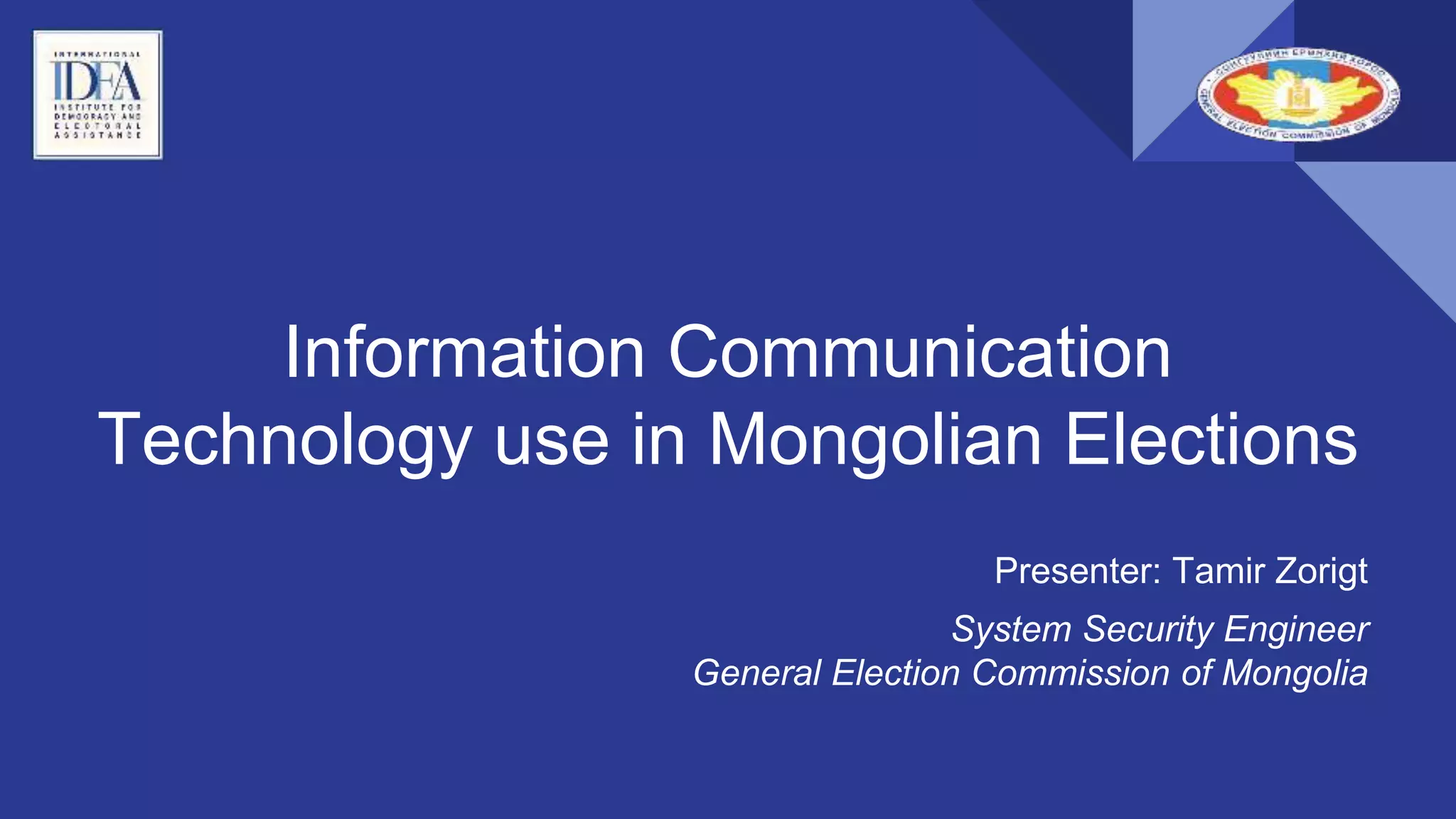ict use in mongolian elections - tamir zorigt | PPTX | Operating ...