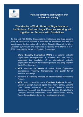 World Disability Federation report | PDF