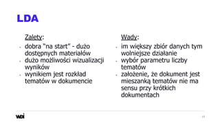Topic modeling - nie tylko LDA w Gensim | PDF