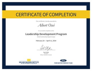 Leadership Development Program Certificate | PDF
