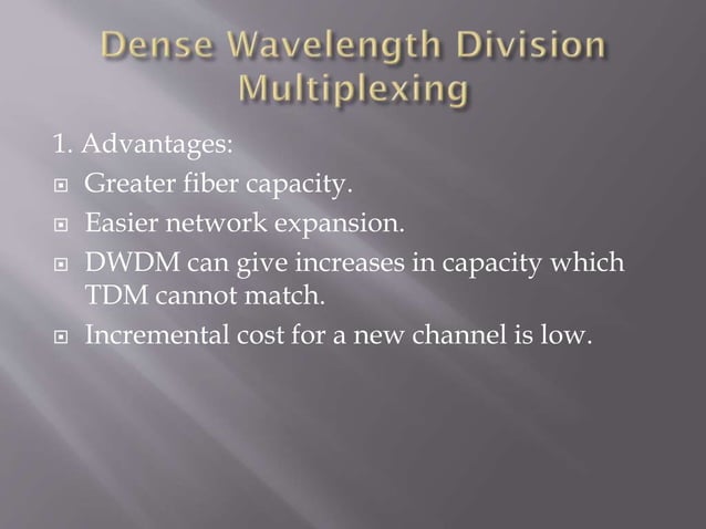 Wdm and dwdm ppt | PPTX