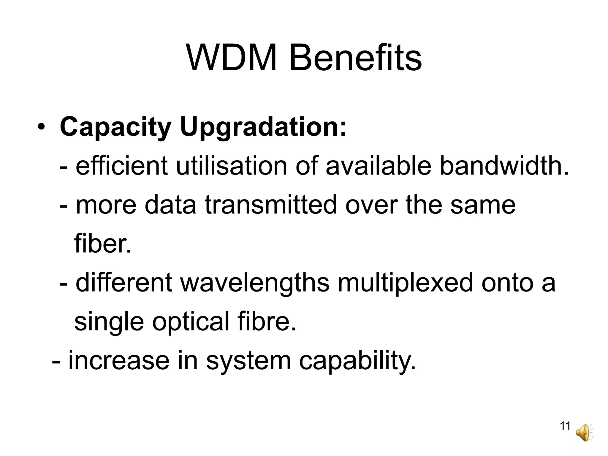 Wdm benefits and performance parameters | PPT