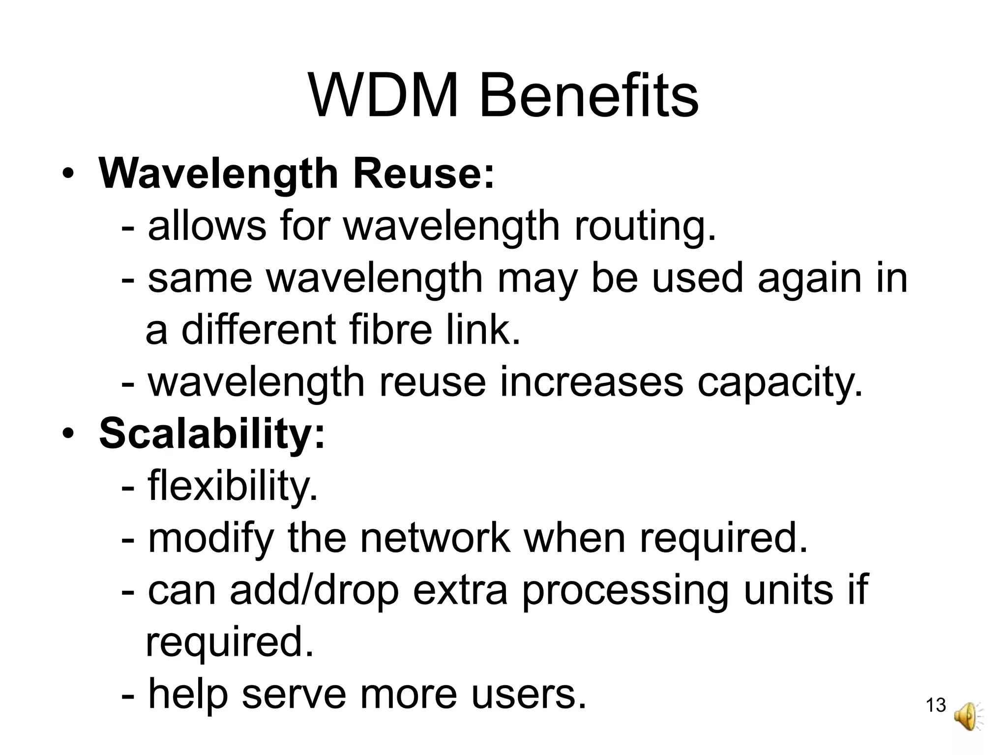 Wdm benefits and performance parameters | PPT