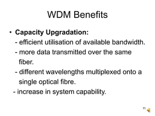 Wdm benefits and performance parameters | PPT