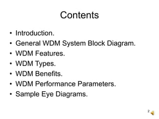 Wdm benefits and performance parameters | PPT