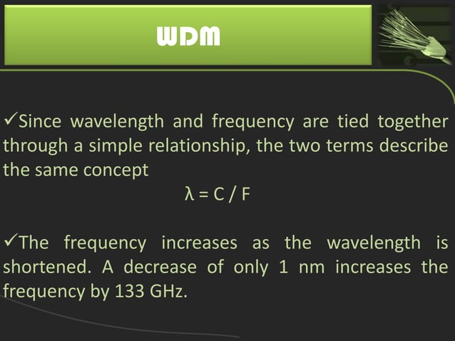WDM & Optical Amplifiers | PPTX | Technology & Computing