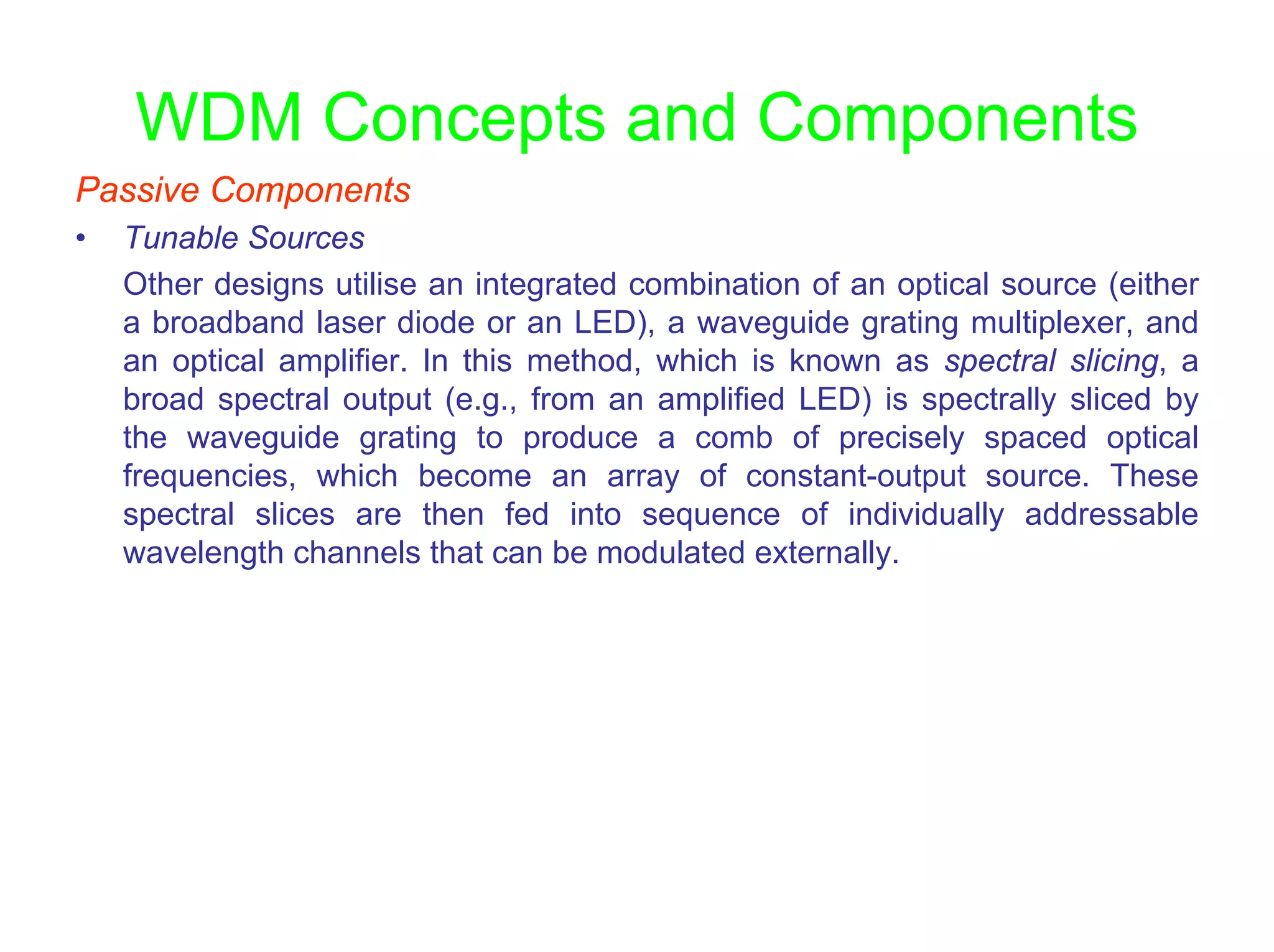 Wdm passive components | PDF