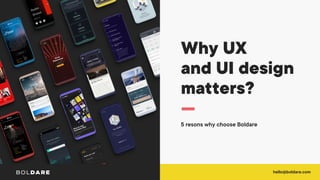 Why UI & UX Design Matters? For building digital and software products | PDF