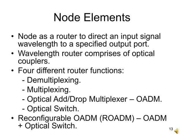 Wdm standards and components | PPT