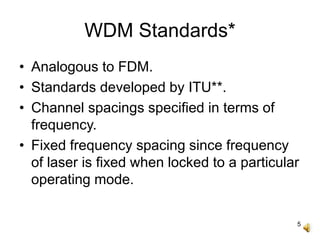 Wdm standards and components | PPT