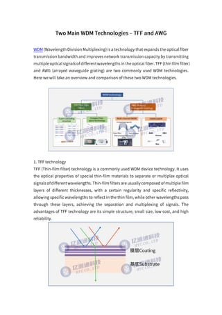 WDM Technology：TFF & AWG | PDF