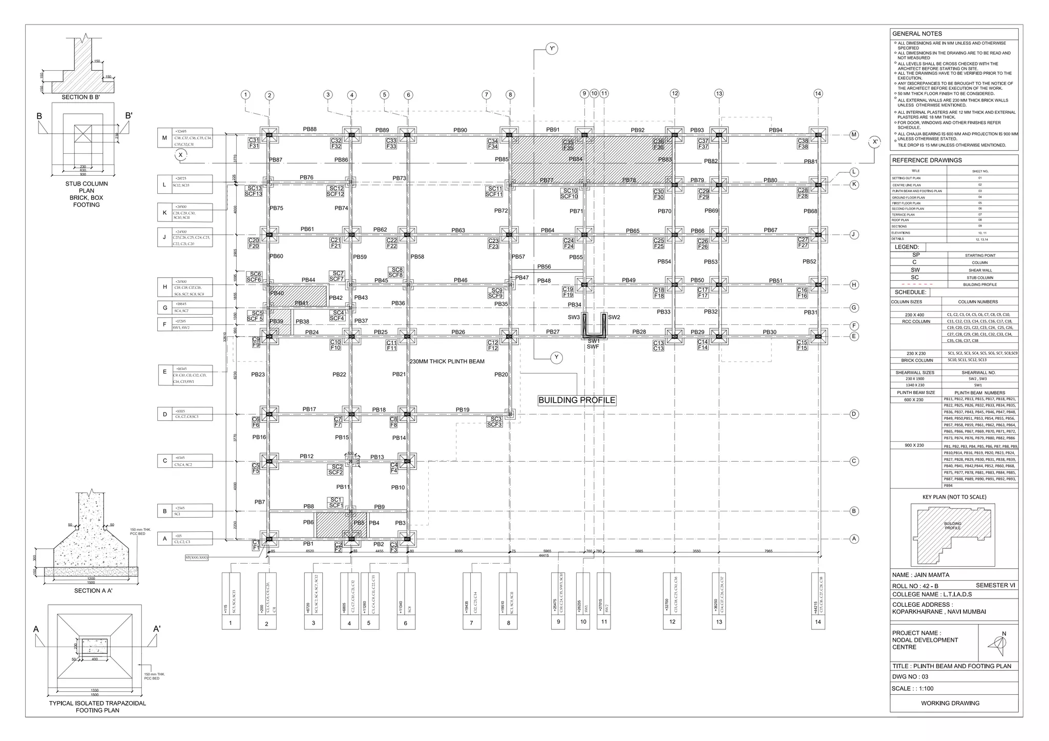 WORKING DRAWING_ BASIC STUDENT PORTFOLIO | PDF