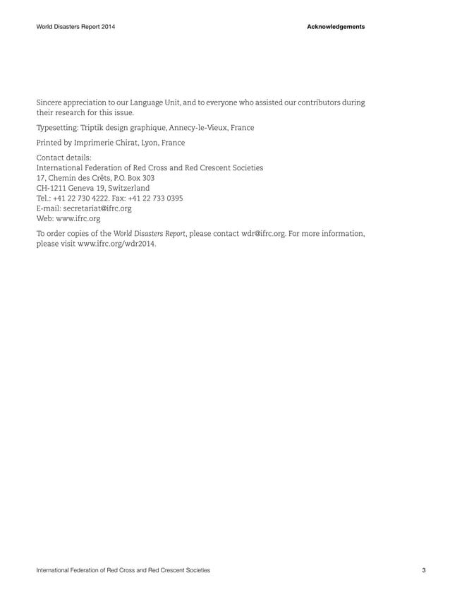 World Disasters Report - Focus on culture and risk | PDF