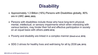 Sande Slivesteri Presentation at the World Disability and ...