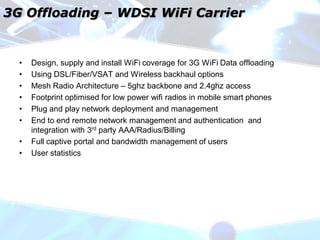 Wdsi 3G Wi Fi Data Offloading Dashboard Features | PDF | Internet | Computing
