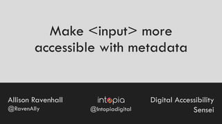 Make more accessible with metadata | PPT