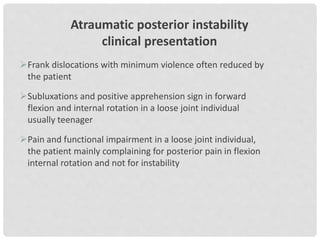 Posterior shoulder dislocation 2 | PPTX