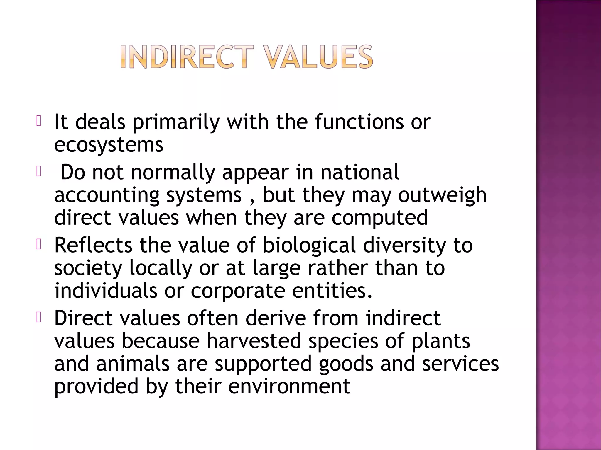 value of biodiversity | PPT