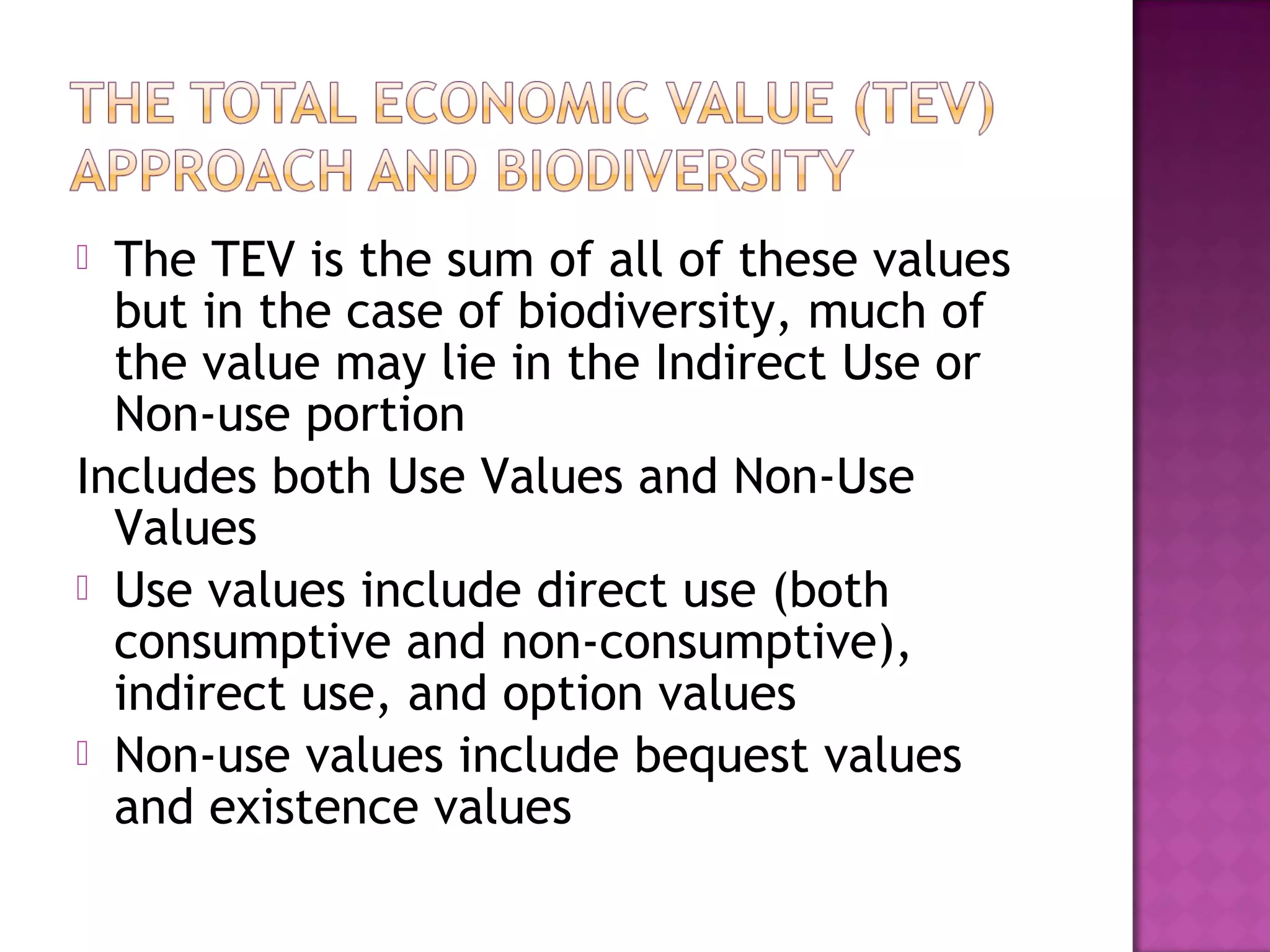 value of biodiversity | PPT