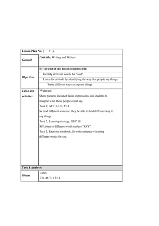 Lesson plan 20 | PDF