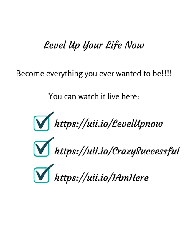 Level Up Your Life! | PDF
